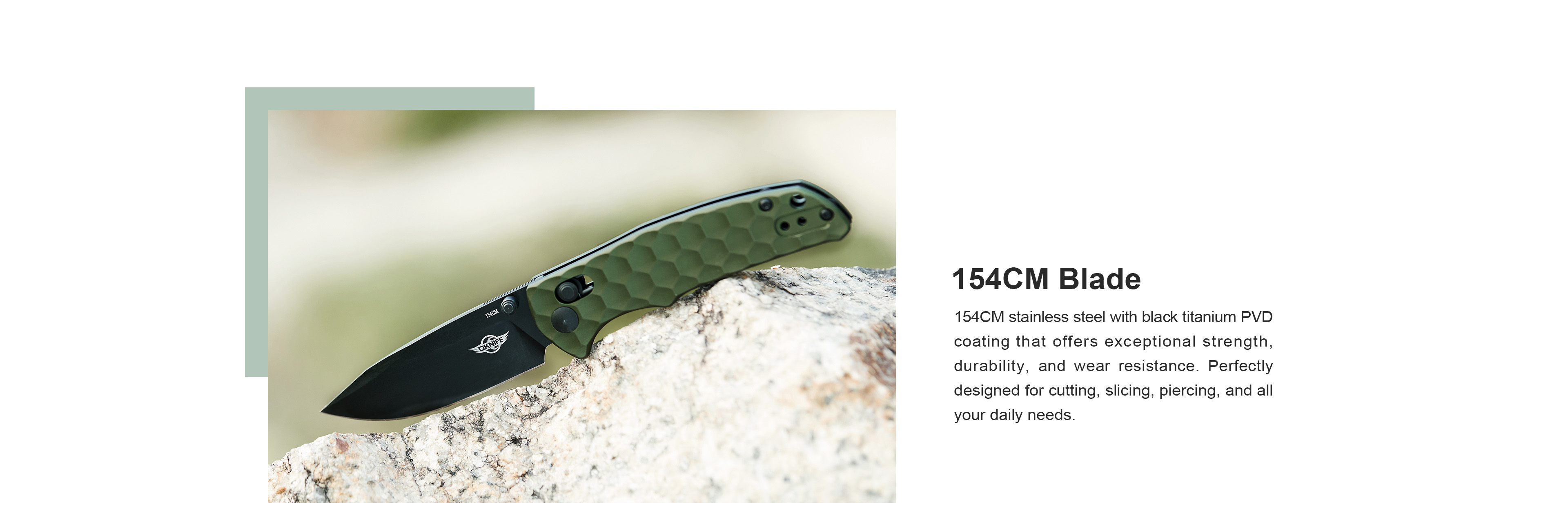 Rubato 3 EDC folding knife durable steel rail lock compact pocket tool ...