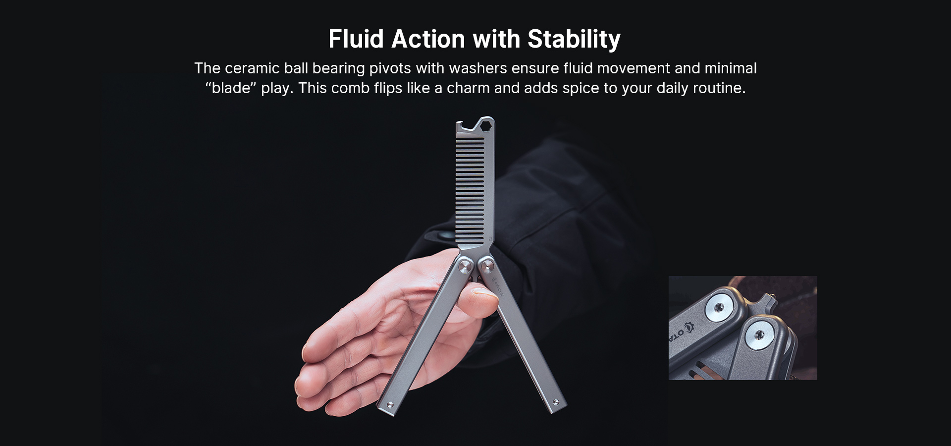 Otacle T2 Titanium Multifunctional Butterfly Comb - Olight